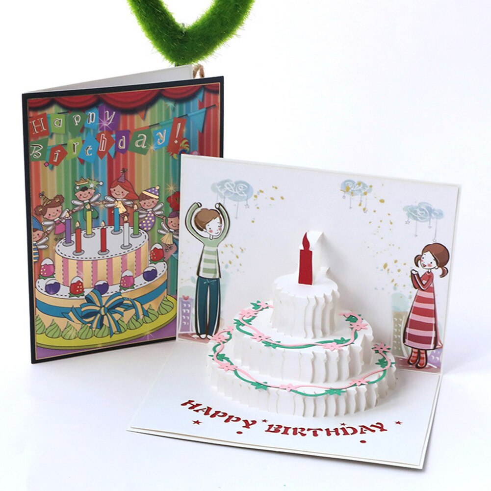 Funny Postcard Modern Style 3D Candle Cake Birthda... – Vicedeal