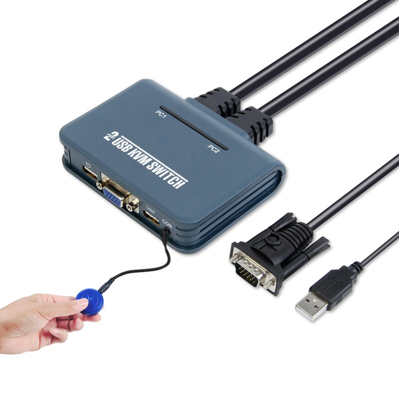 2 Port USB KVM Switch Vga Two Into One Out Usb Mou... – Vicedeal