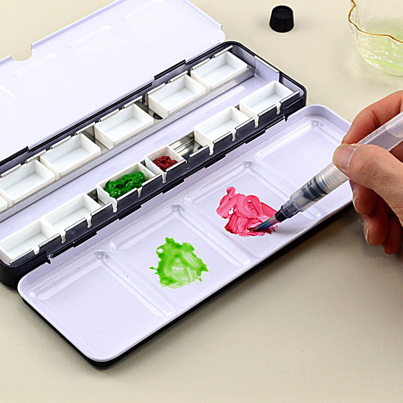10PCS White Plastic Empty Artist Paint Pan Kits fo... – Grandado