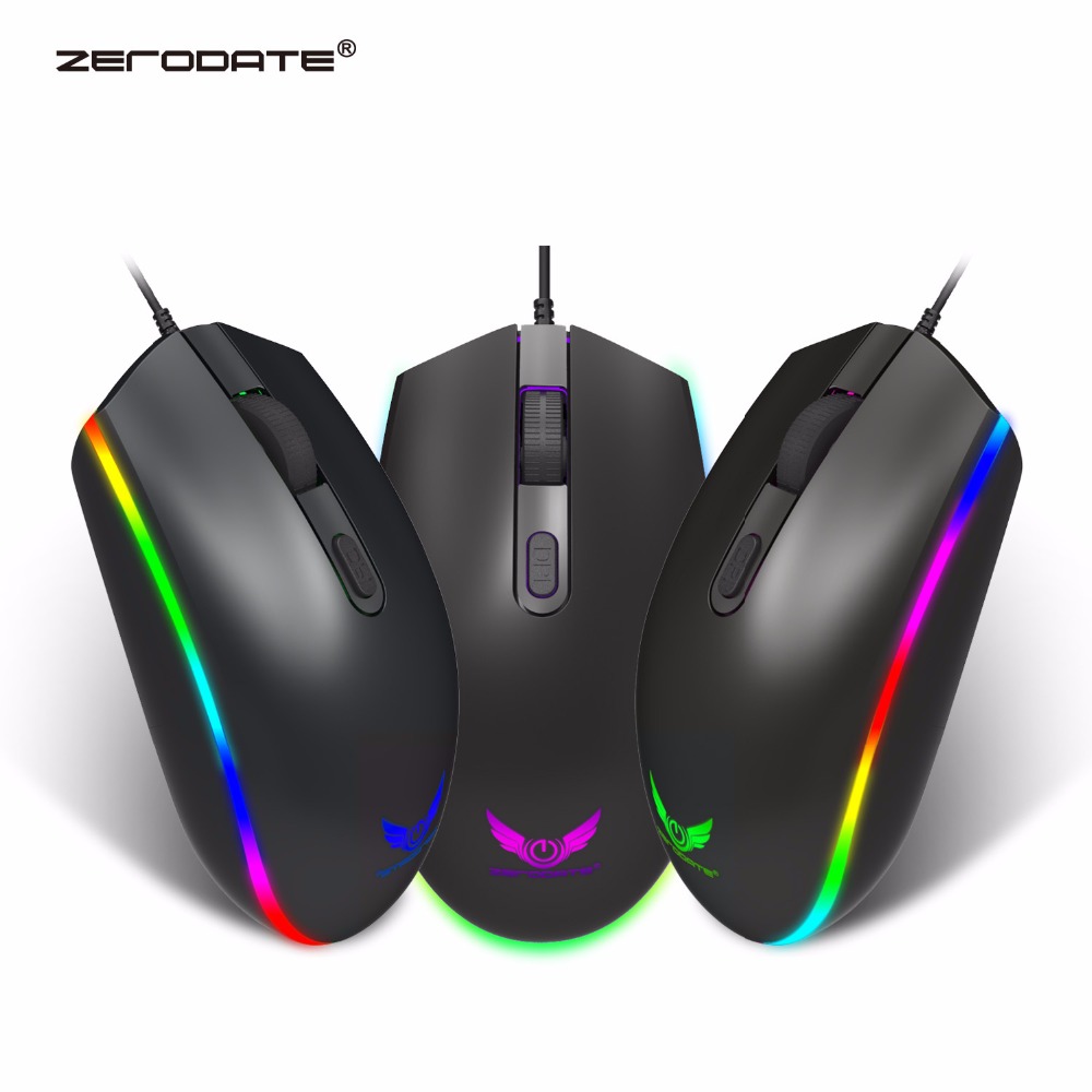 USB Wired Mouse Optical Gaming Maus RGB Led-hinter... – Vicedeal