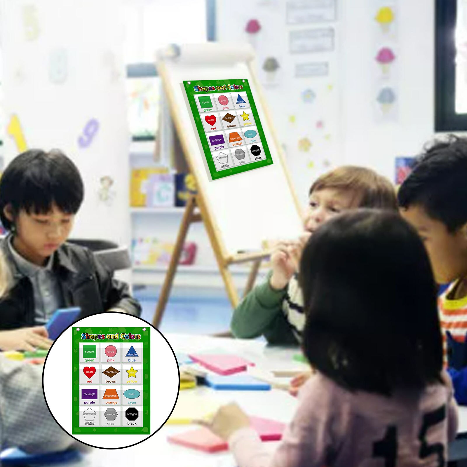 Classroom Pocket Chart Poster Learning Shape Color... – Grandado