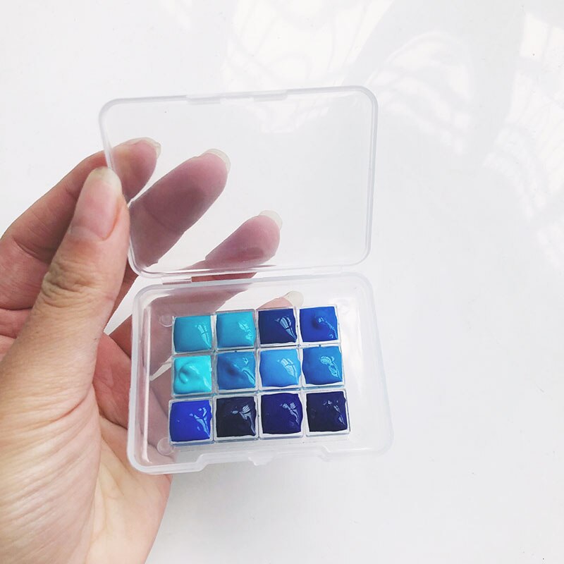Blue series 12 colors 0.5ml/1ml/2ml Mini box Water... – Grandado