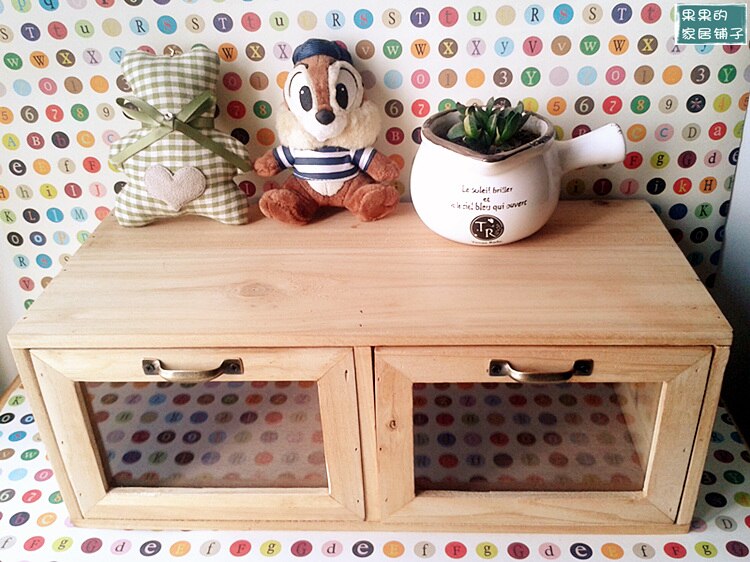 Glass Drawer Wooden Boxes Store Content Box Drawer... – Grandado