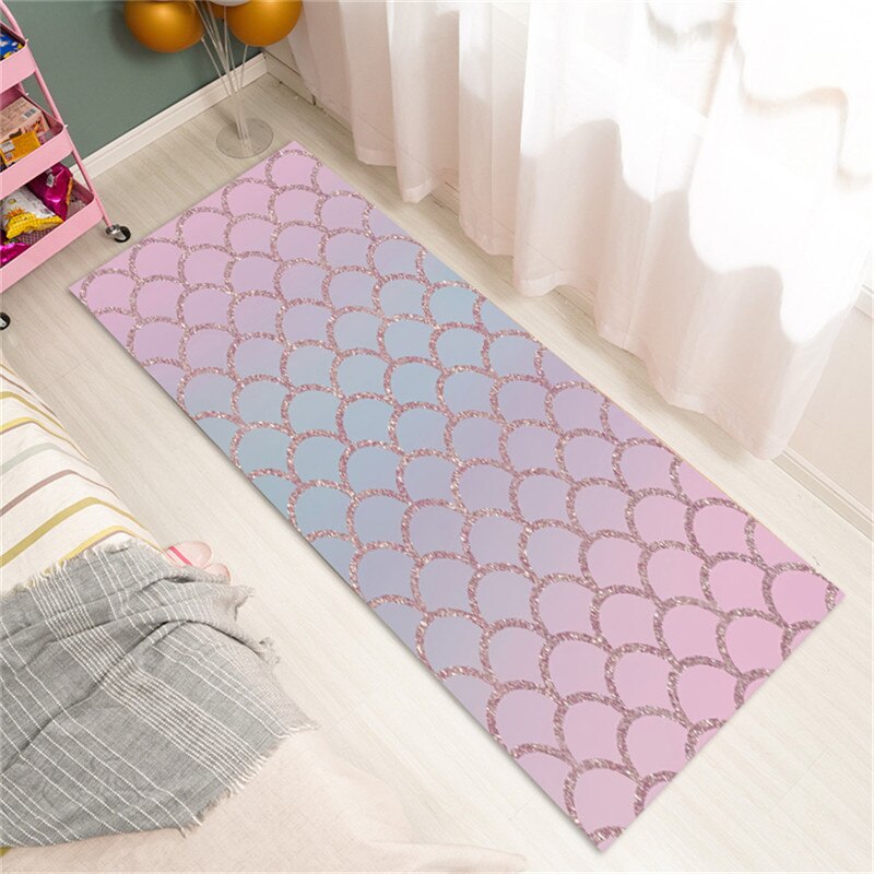 Cute Colorful Fish Scales Pattern Bedside Mat For ... – Grandado