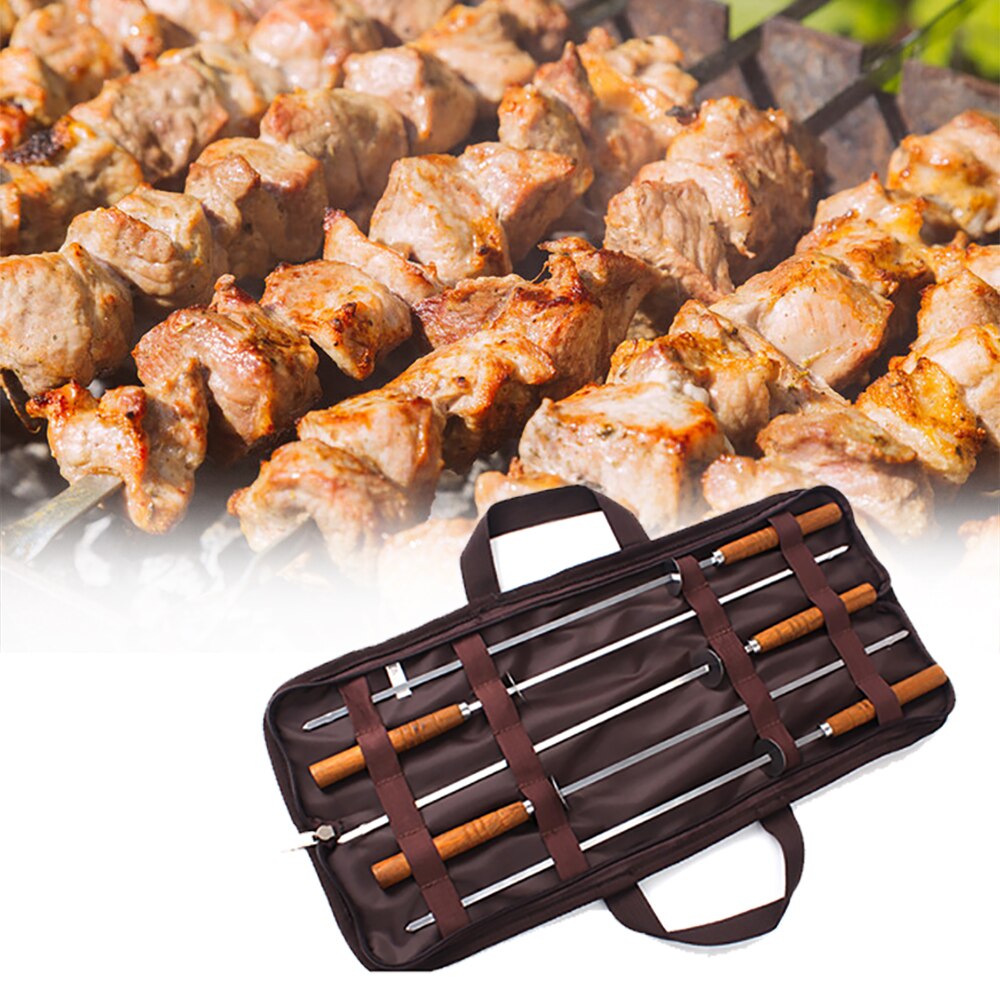 5Pcs Bbq Spies Rvs Shish Kebab Bbq Vork Set Lange ... – Vicedeal