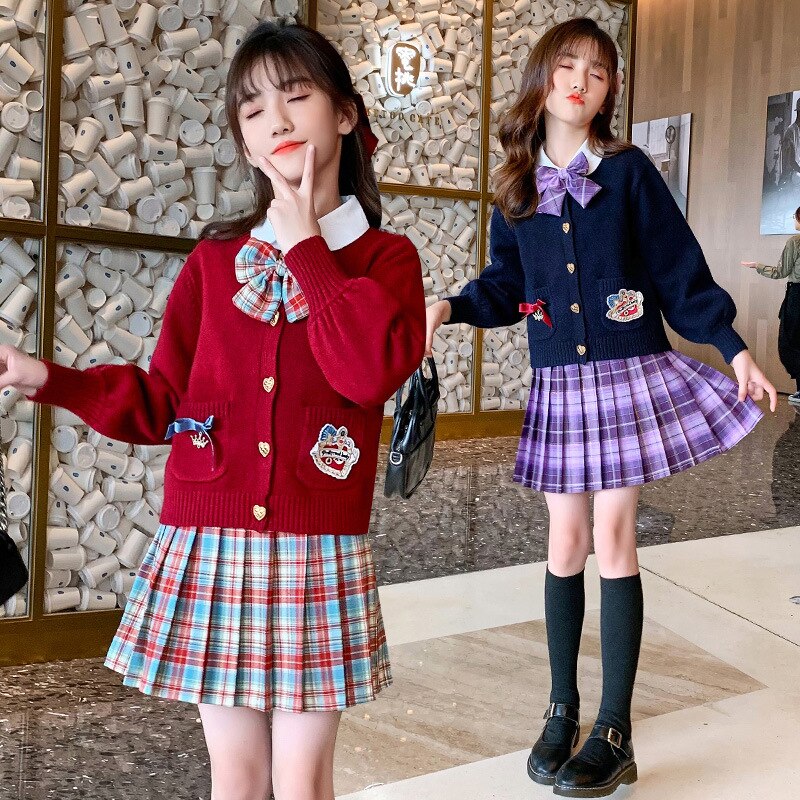 Spring Autumn Clothes Girls JK Uniform School Unif... – Grandado
