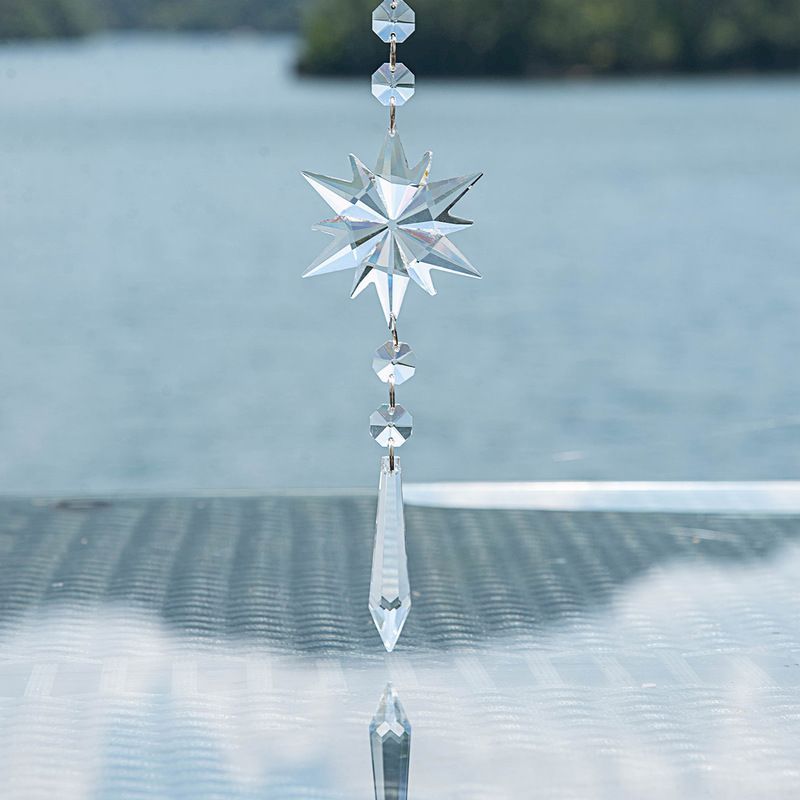 Snowflake suncatcher Crystal Prism Pendulum Fengsh... – Grandado