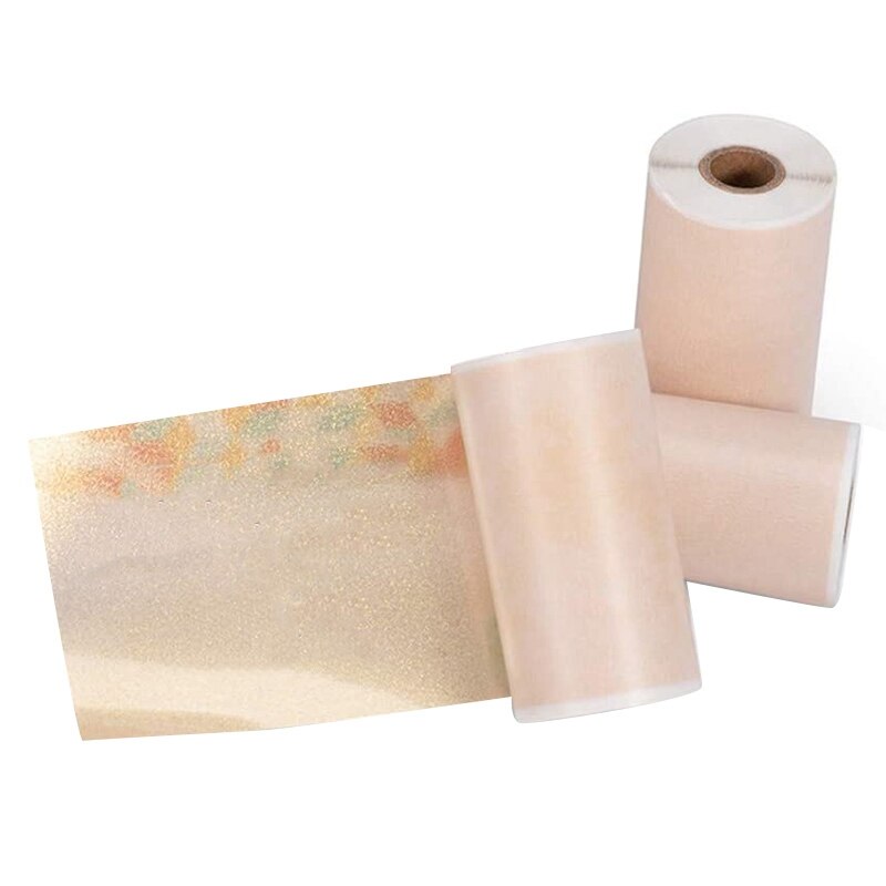 3 Pcs Lijm Transparant Goud Thermisch Papier Voor ... – Vicedeal