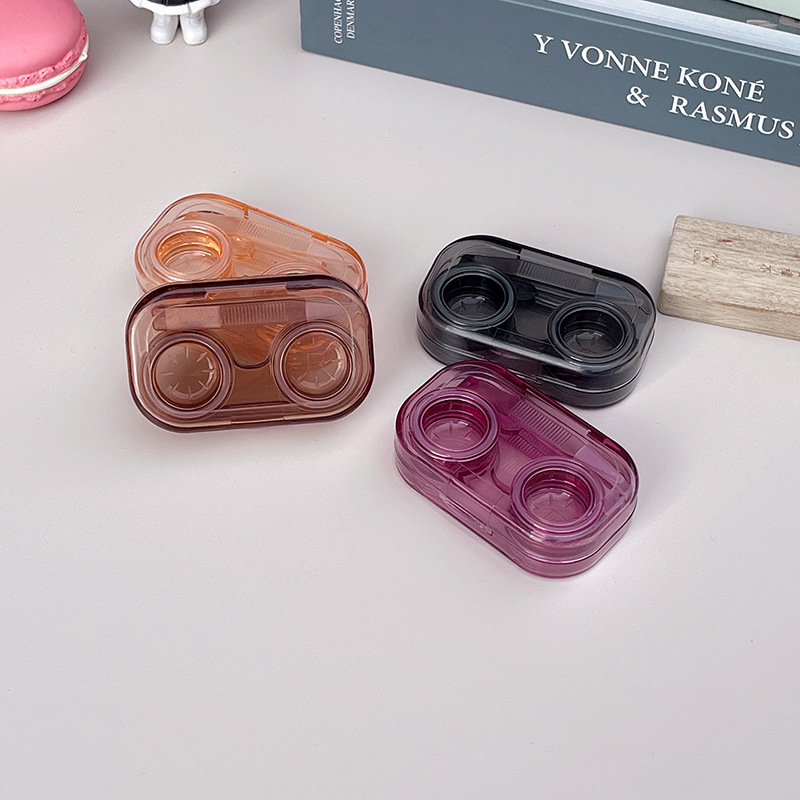 1Ppcs Retro Color Transparent Contact Lenses Case ... – Grandado