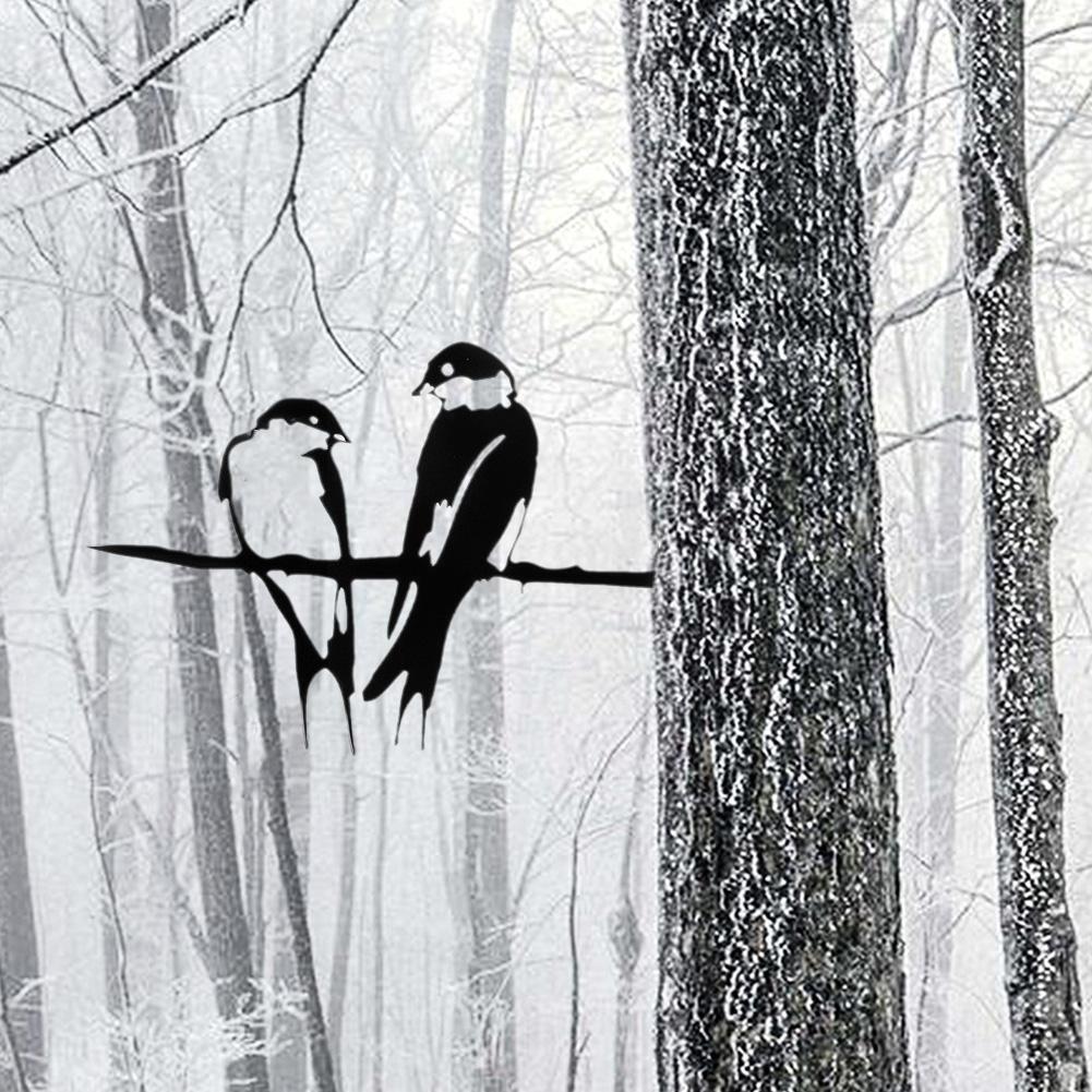 Metal Art Bird Insert For Outdoor Garden Backyard ... – Grandado