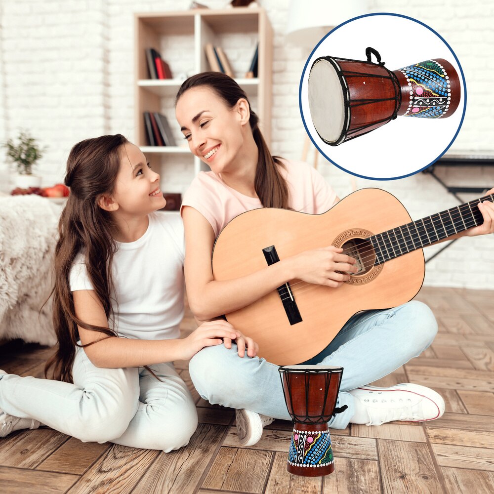 African Djembe Drum Hand Drum Wooden Musical Instr... – Grandado