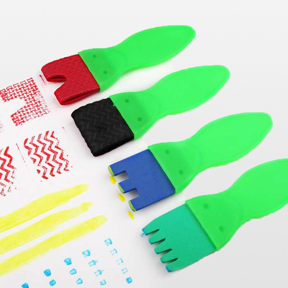 Children Painting Foam Sponge Brush Apron moulds T... – Grandado