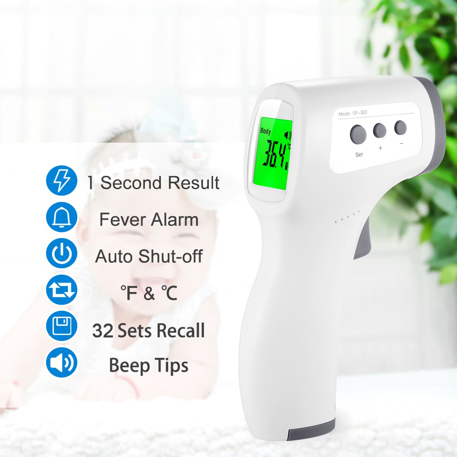 Handheld Thermometer For Body Tri-colored LCD Feve... – Grandado