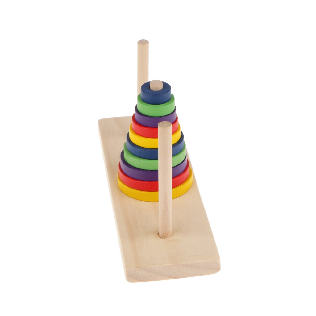 Wooden of Hanoi Toy Classic Indian Game Fun Intell... – Grandado