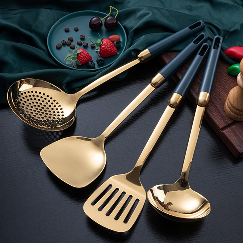 Gold Stainless Steel Kitchenware Set Nordic Luxury... – Grandado