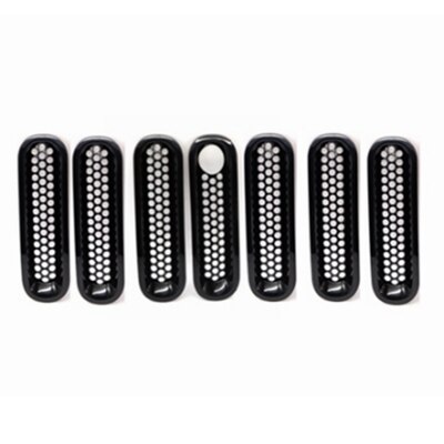 7pcs Black Front Grill Mesh Grille Insert with Key... – Vicedeal
