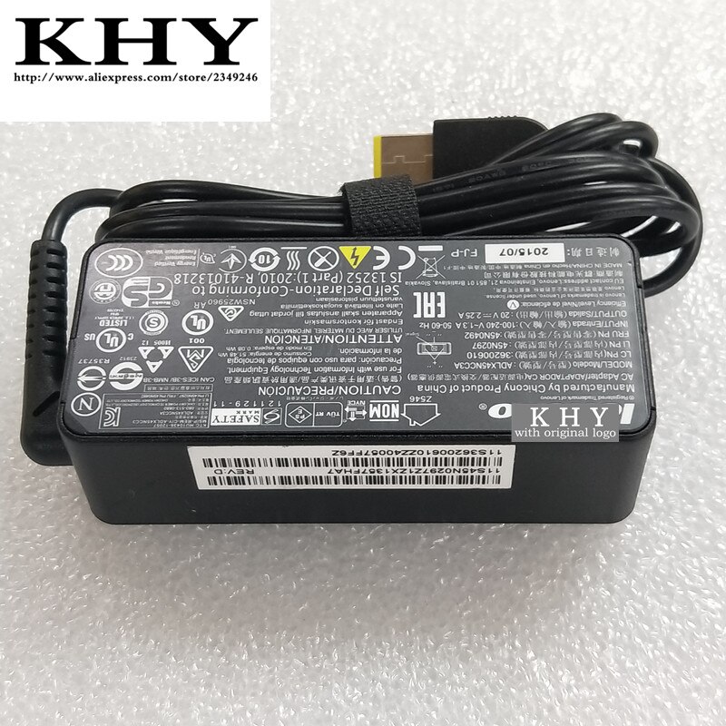 Original 20V 2.25A 45W 3pin AC Adapter charger For... – Grandado