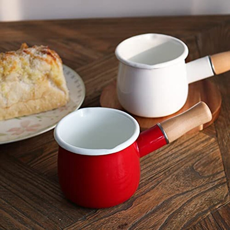 Enamel Milk Pot Mini Butter Warmer Milk Pot Enamel... – Grandado