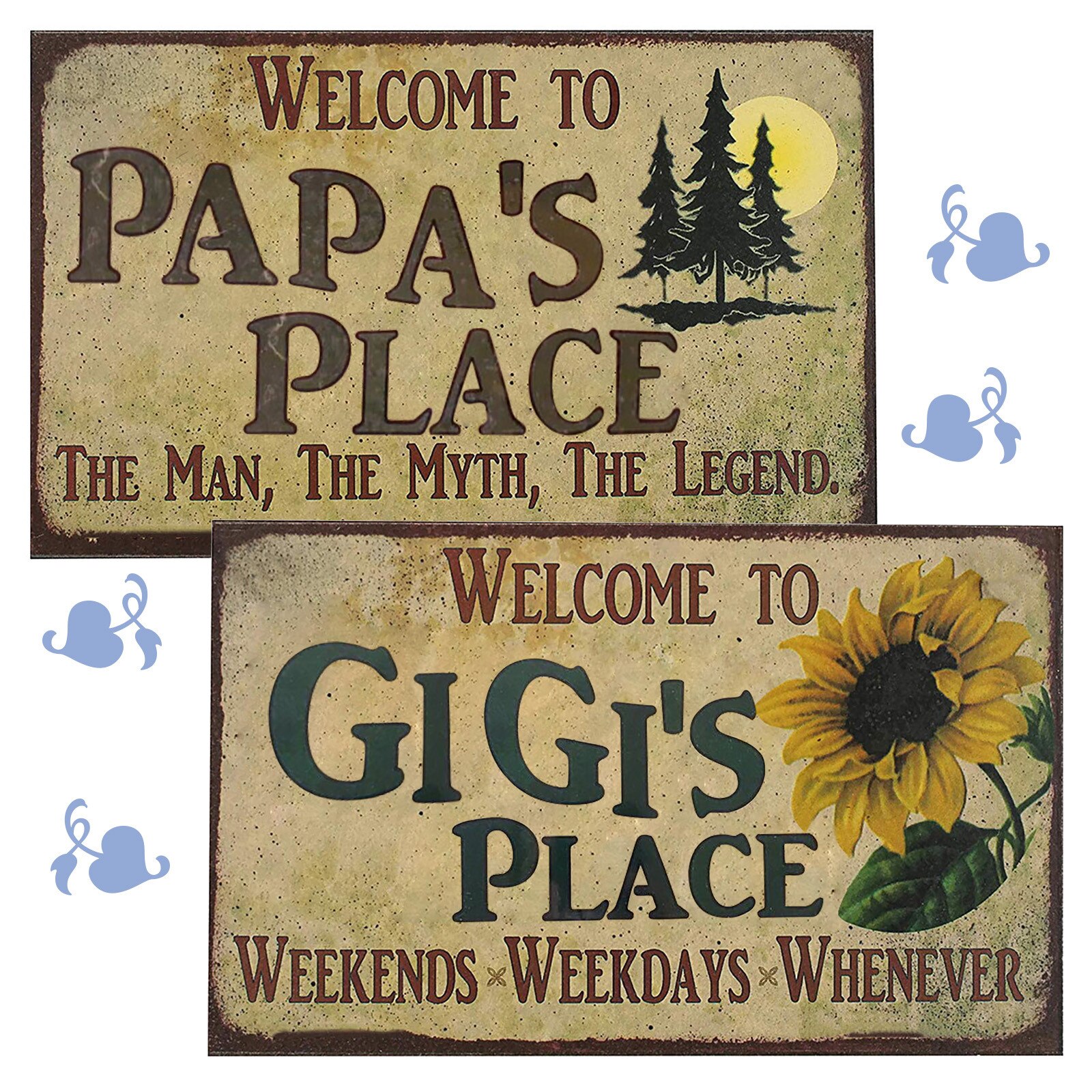 Retro Style Signage Sogan Wall Sign Wrought Iron S... – Grandado