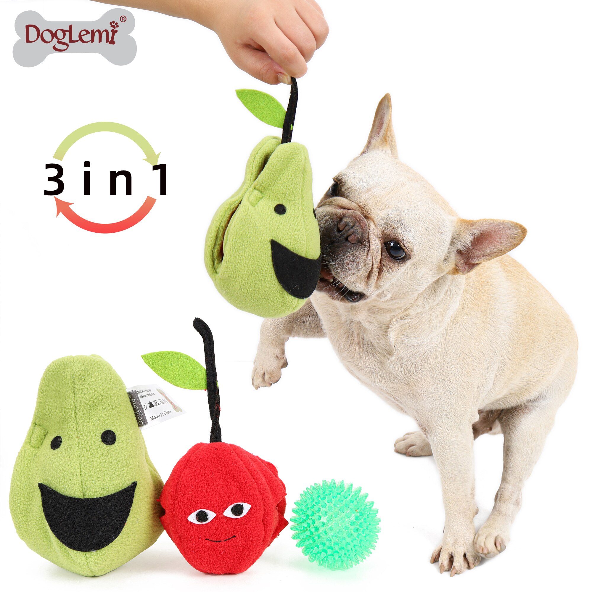 3 In1 Dog Toy Cute Dog Chews Food Toys Educational... – Grandado