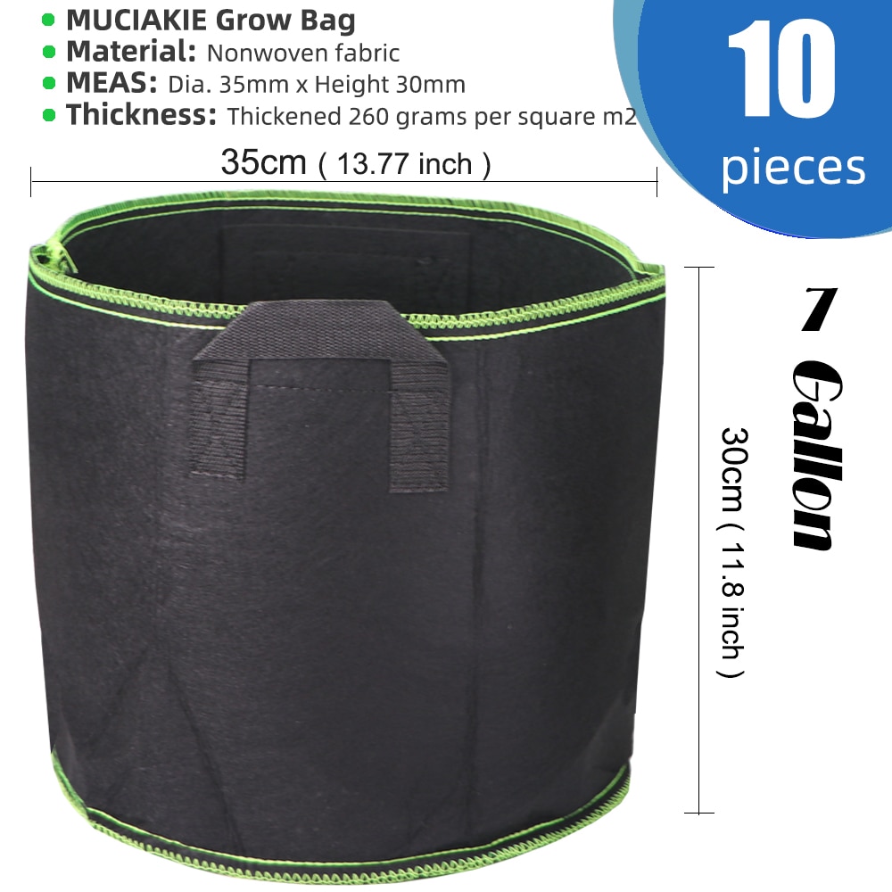 MUCIAKIE 1-20 Gallon 5/10PCS Grow Bag Fabric Pots ... – Vicedeal