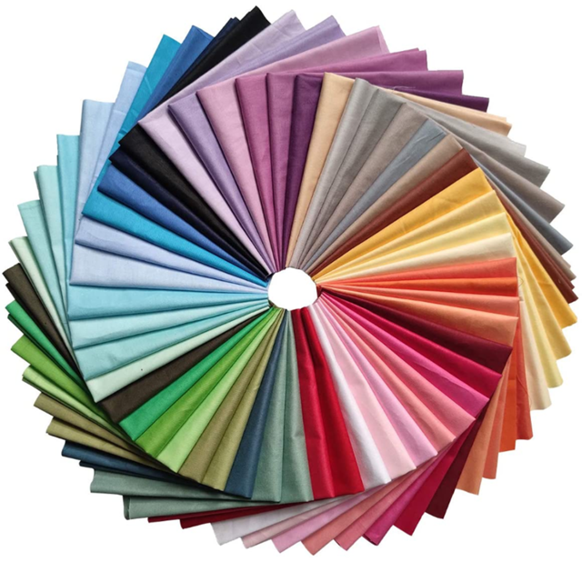 50PCS Cotton Fabric Assorted Pre-Cut Solid Color M... – Grandado