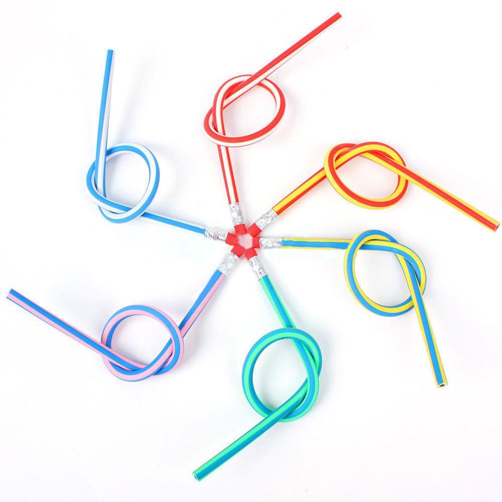 5x Colorful Flexible Folding Bendy Soft Pencil+Era... – Grandado