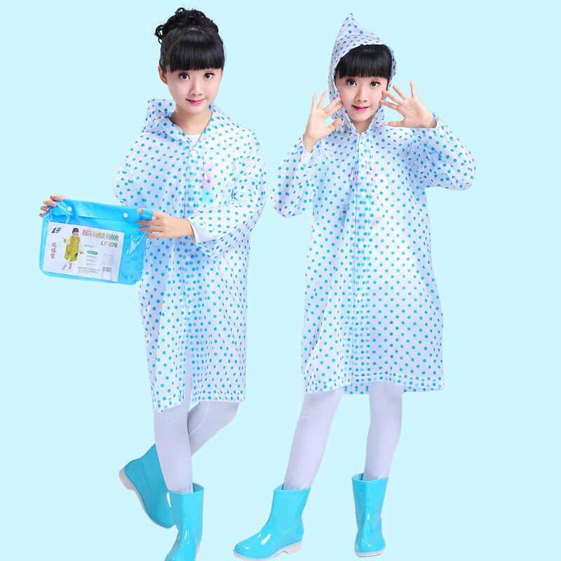 Fghgf hög genomskinlig punkt poncho barn regnkappa... – Grandado