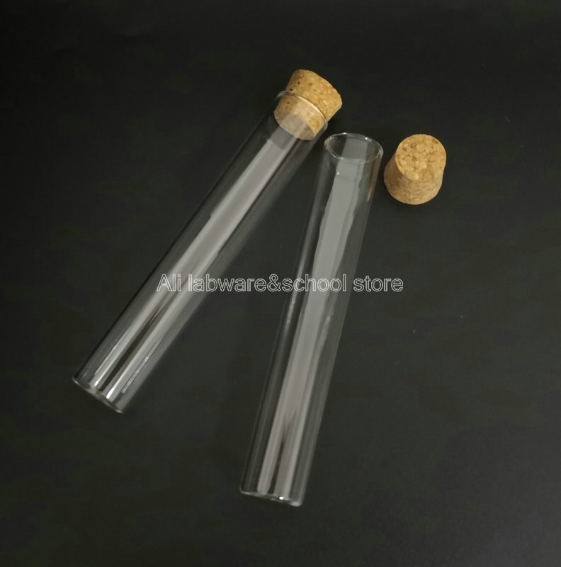 10pcs 25x150mm Glass Test Tube With Cork Stopper S... – Vicedeal