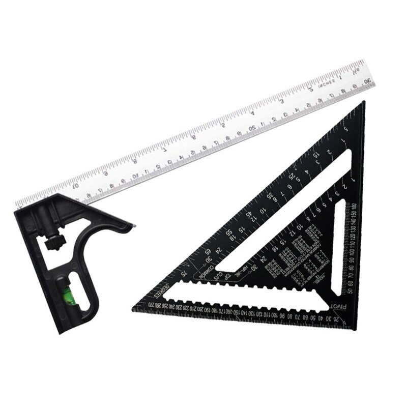 High precision 12 Inch Triangle ruler Combination ... – Vicedeal