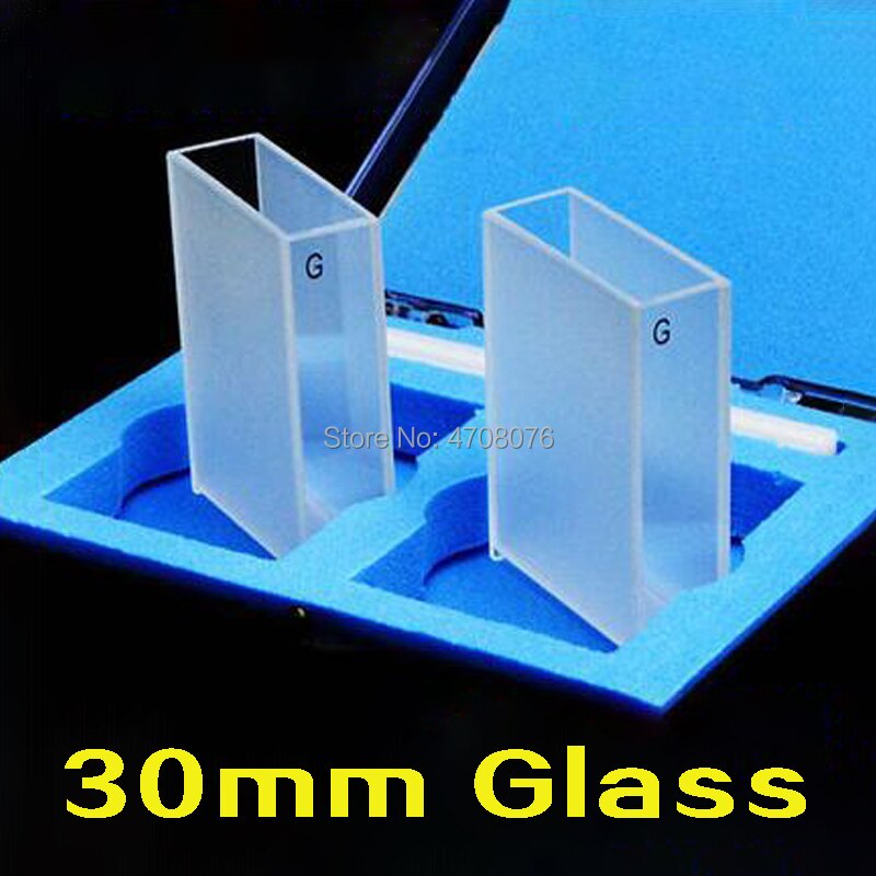 30mm flux 2pcs/pack Optical Glass Cuvette Cell wit... – Vicedeal