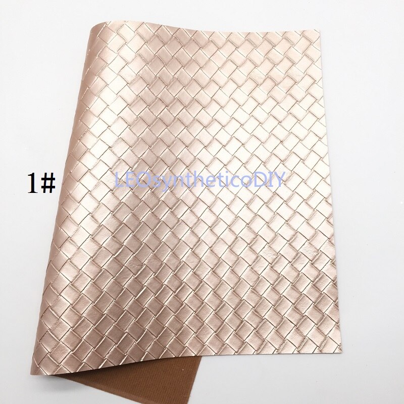 1Pc 21X29CM Weave Reliëf Synthetisch Leer Stof Led... – Grandado