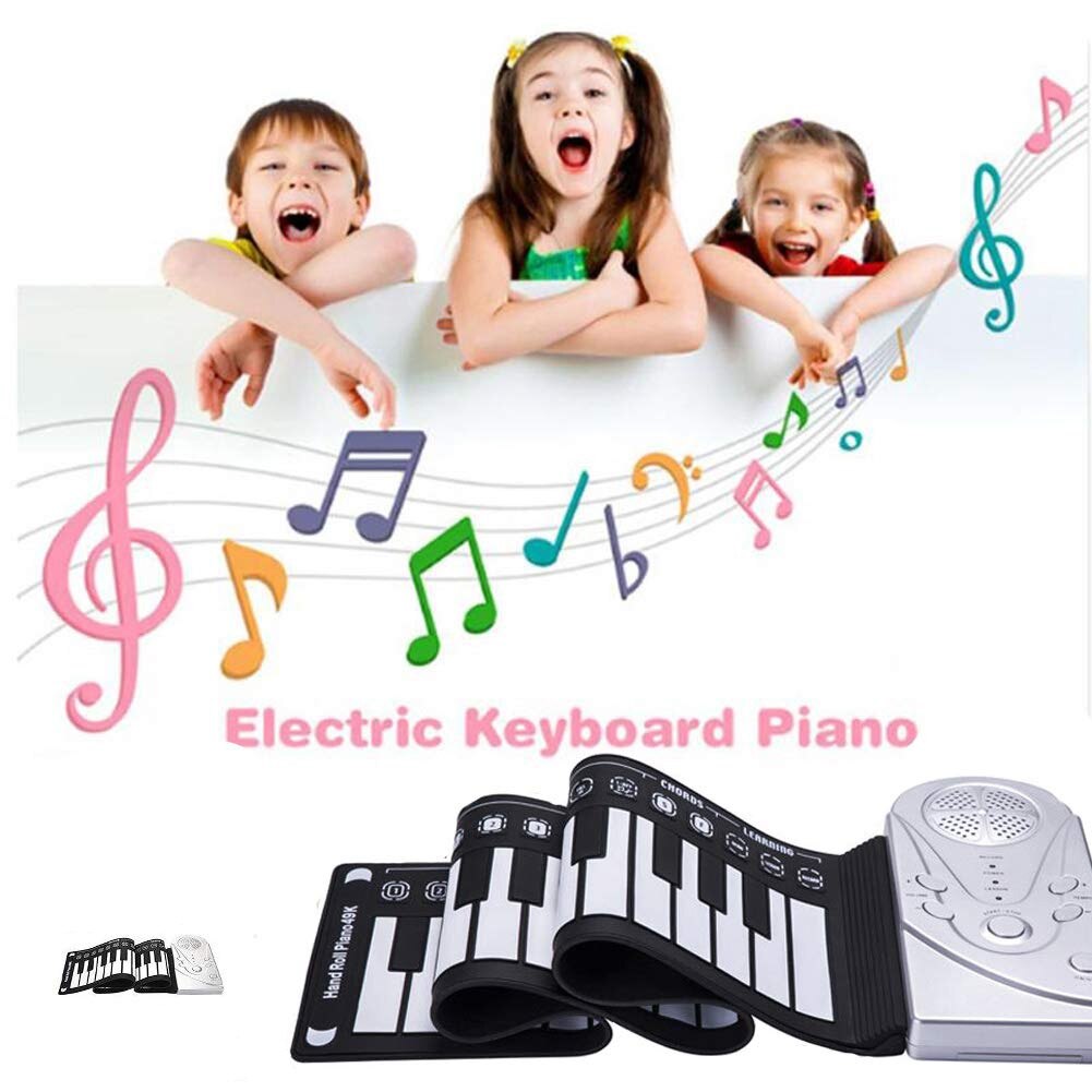 Electronic Hand Roll Keyboard Piano 49 Key Kids Ed... – Vicedeal