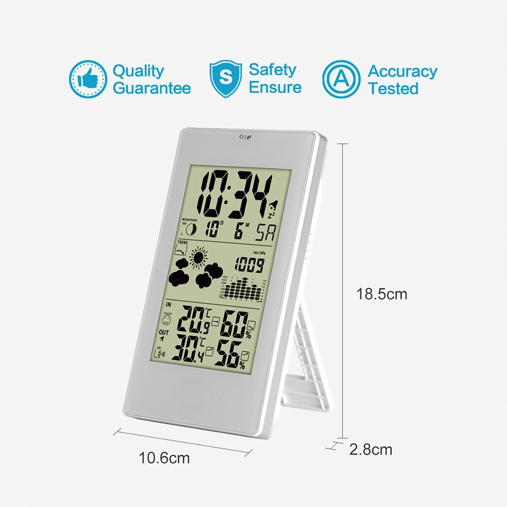 Horloge numérique LCD prise ue horloge blanche hor... – Grandado