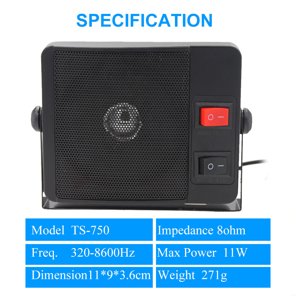 ANYSECU 3.5mm Heavy Duty Diamond TS-750 External Speaker for Walkie ...