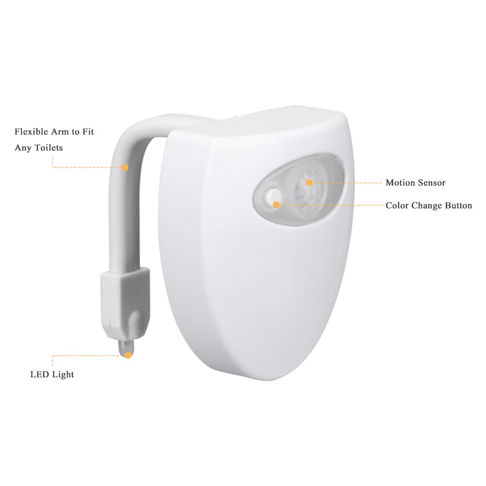 16 Kleuren Sensor Body Motion Sensor Led Wc Licht ... – Grandado