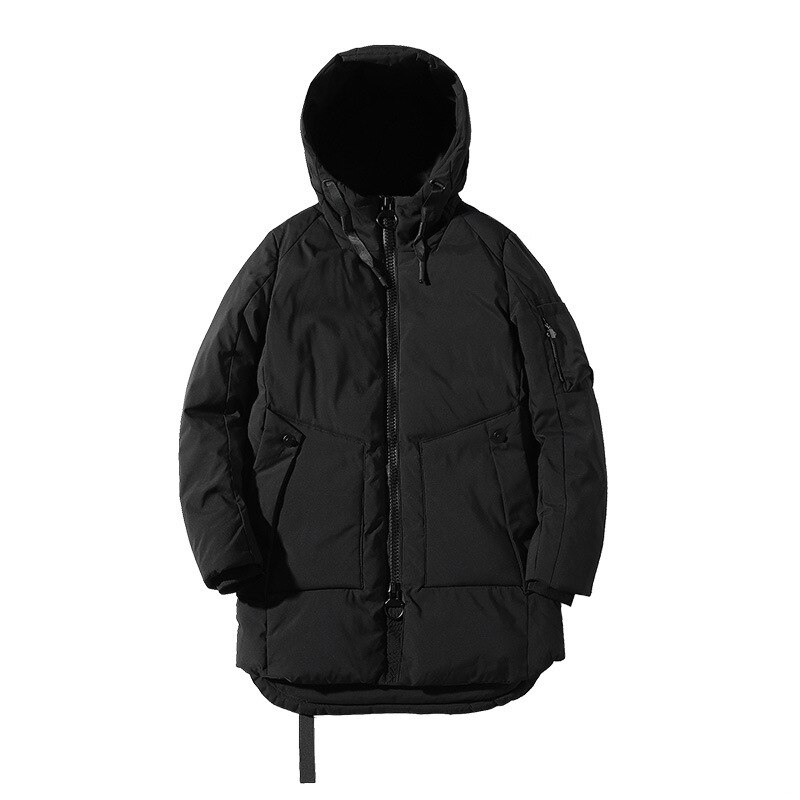 Black Parka Casual Classic Winter Jacket Men's Win... – Grandado