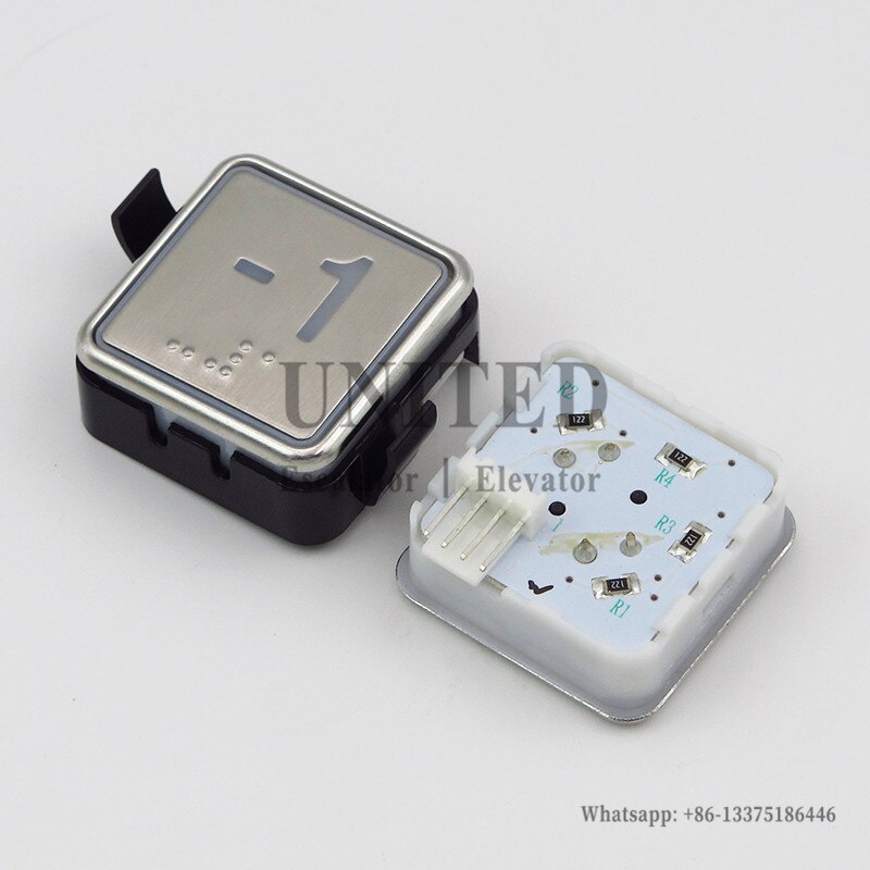 10pcs UNITED Elevator Square Button BS34 With Brai... – Grandado