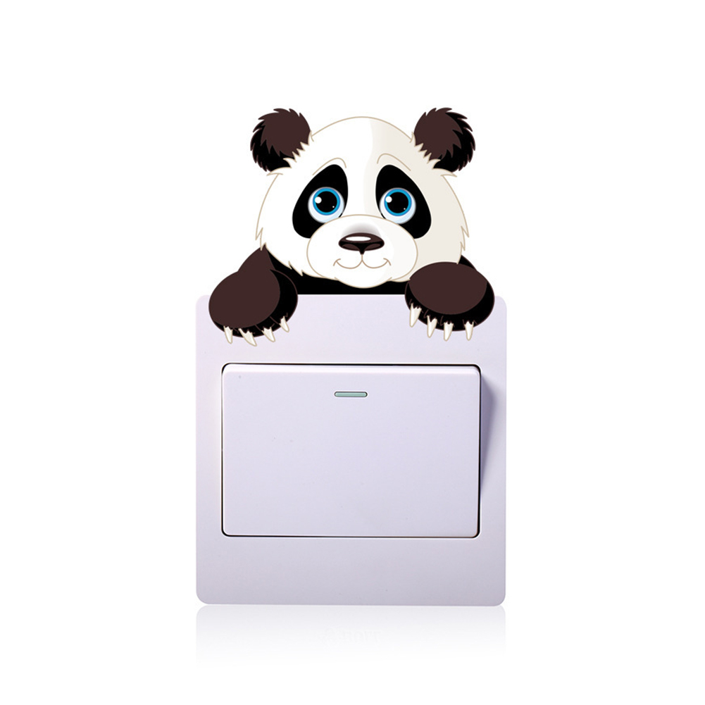 Olifant Panda Light Switch Button Sticker Socket C... – Vicedeal
