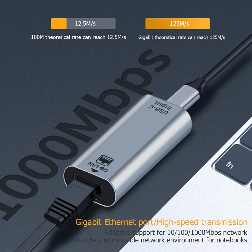 USB Ethernet Adapter, USB 3.1 Type-C to 10/100/100... – Grandado