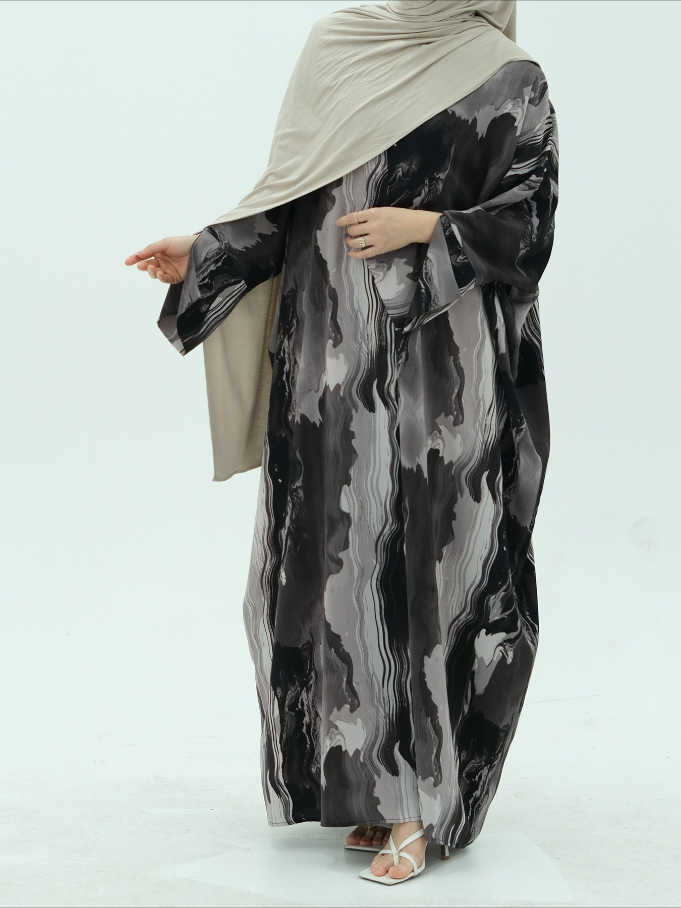 Muslim Dress for Women Party Abaya Print Cardigan ... – Grandado