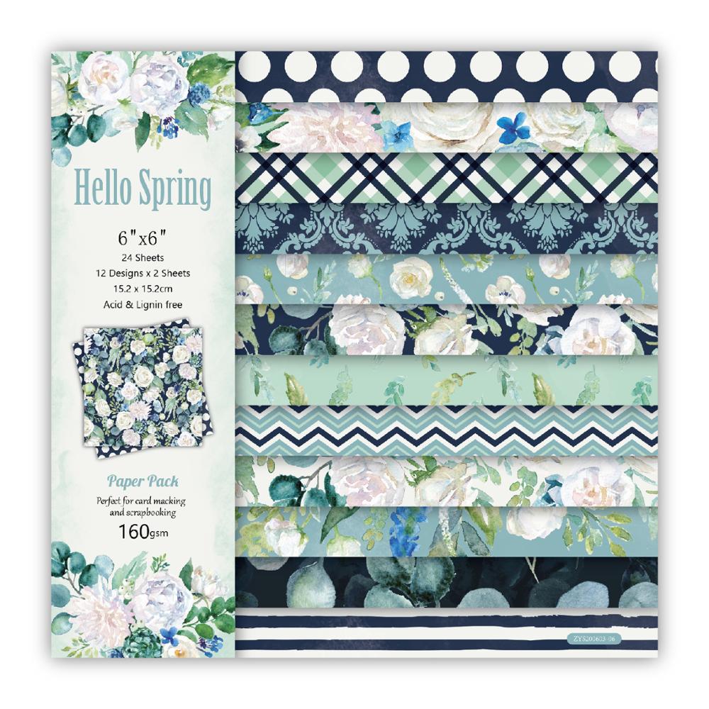DIY hello spring Scrapbooking paper pack of 24shee... – Grandado