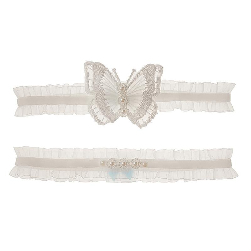 1 Pair of Women Garter Elastic Lace Garter Bowknot... – Grandado