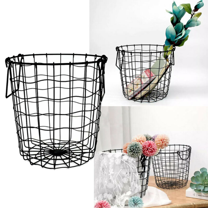 Iron Storage Basket Metal Wire Organizer Home Bath... – Grandado