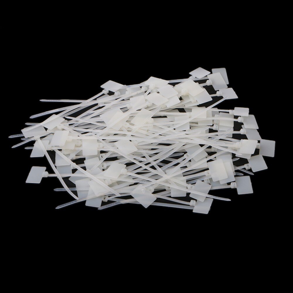 OOTDTY 100 Pcs White Plastic Nylon Mark Tags Label... – Vicedeal