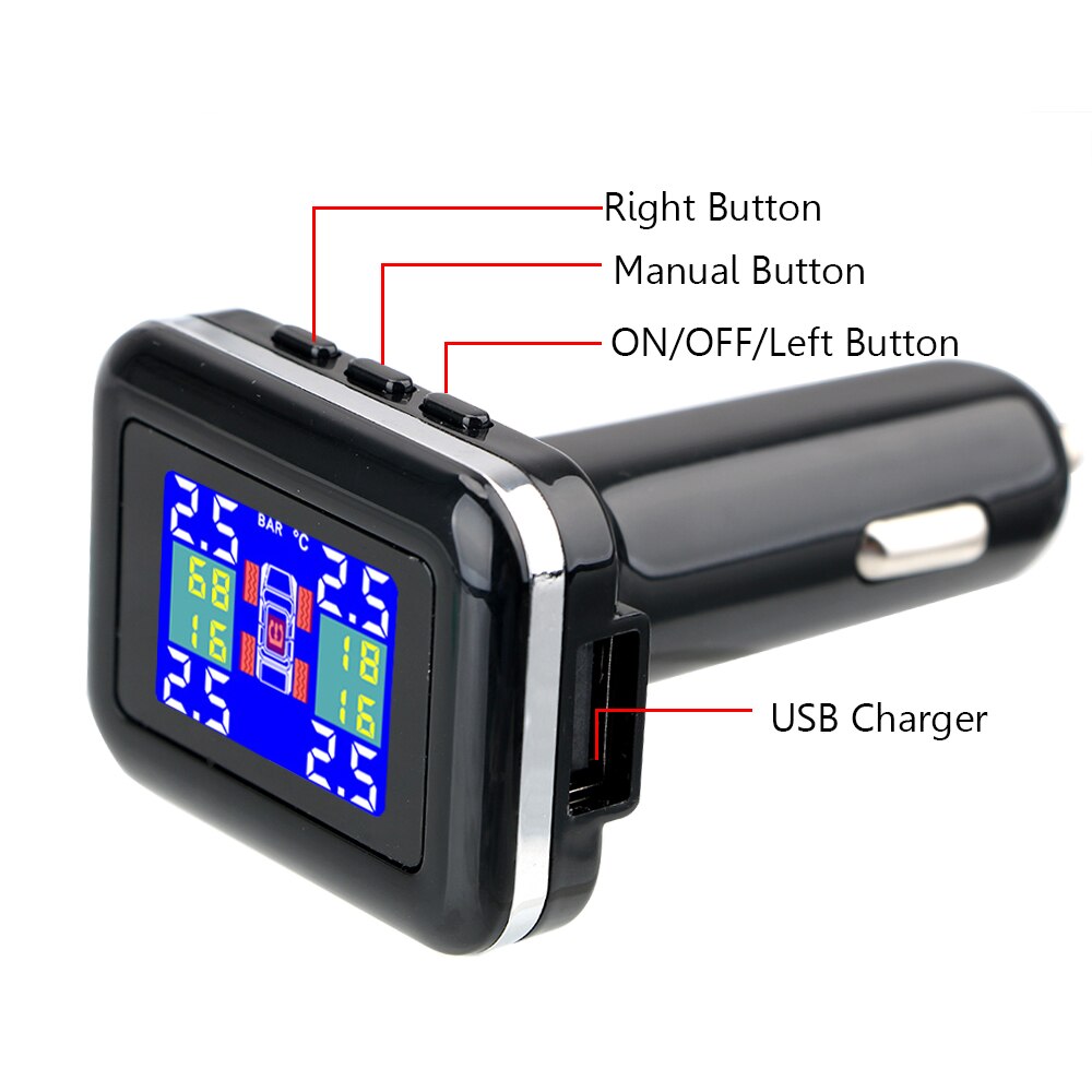 LEEPEE TPMS Car Tire Pressure Alarm Monitor System... – Vicedeal