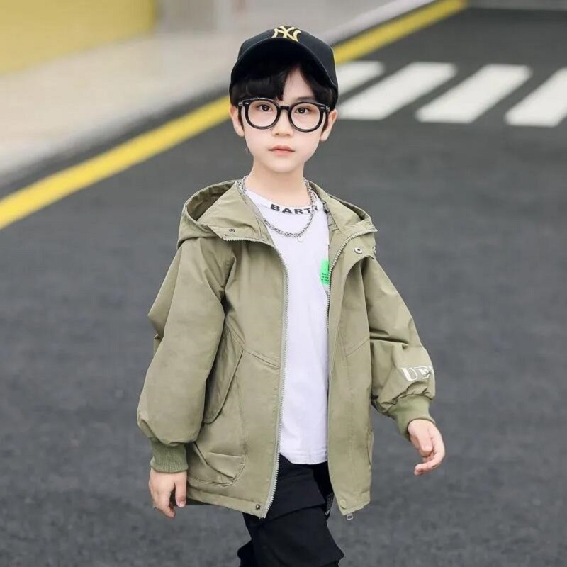 Spring Boys Clothes Children Outwear Coat Hooded F... – Grandado