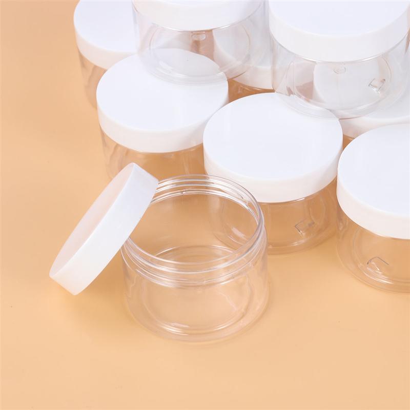 12Pcs Empty Clear Plastic Clay Storage Favor Jars ... – Grandado