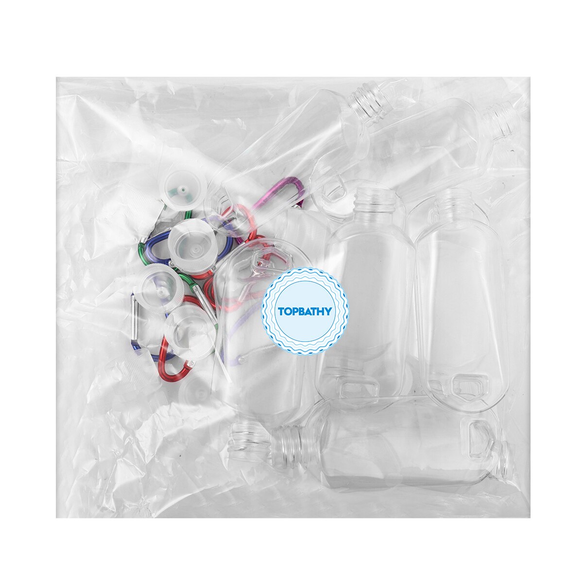 10pcs 50ml Refillable Travel Bottle with Keyring F... – Vicedeal