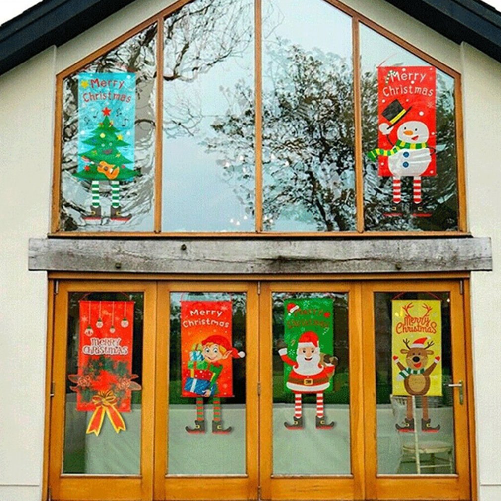 Christmas Decorations Santa Claus Banner Banner Do... – Grandado